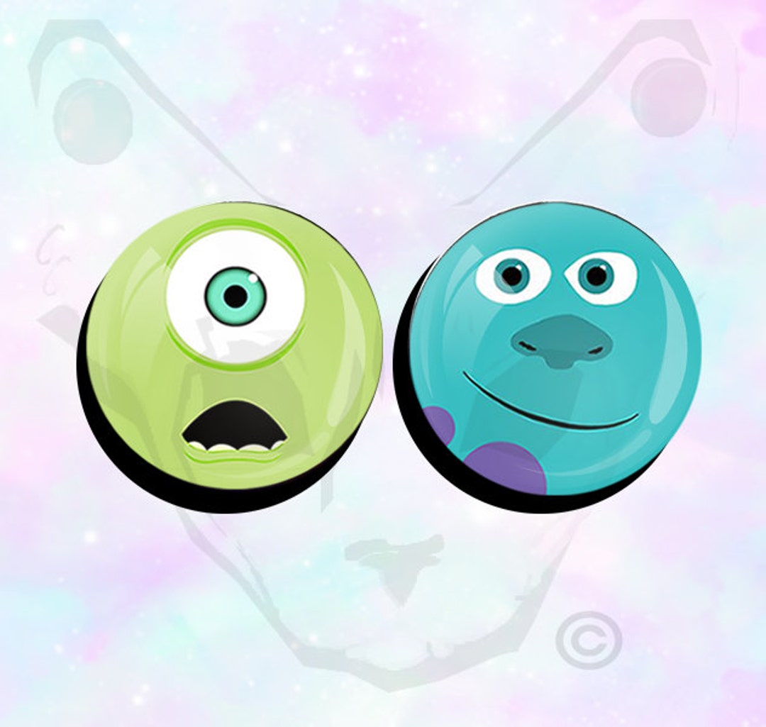 Monsters Inc. Ear Plugs: Handmade Acrylic Monster Faces (pair) - Etsy