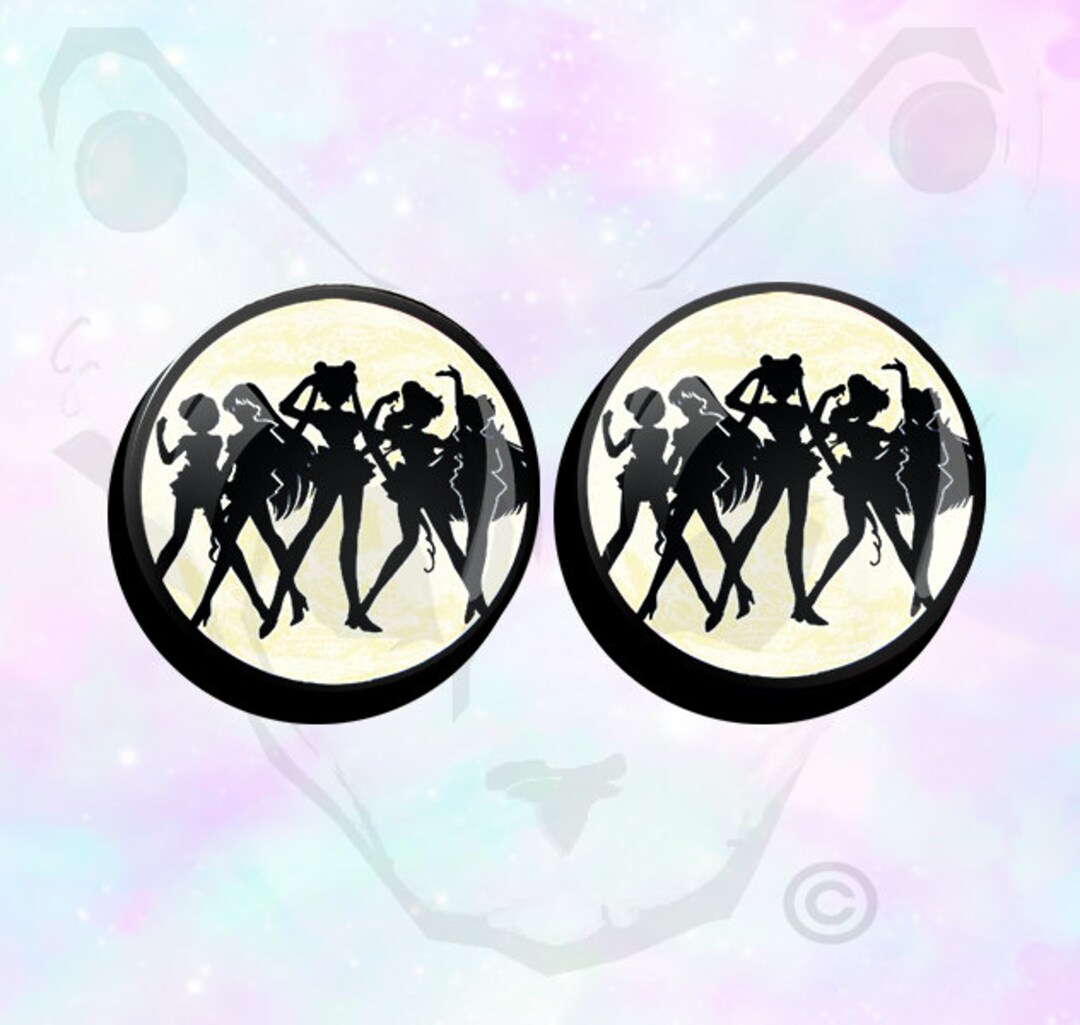 Sailor Moon Ear Plugs: Handmade Acrylic Body Jewelry (up to 50mm) - Etsy