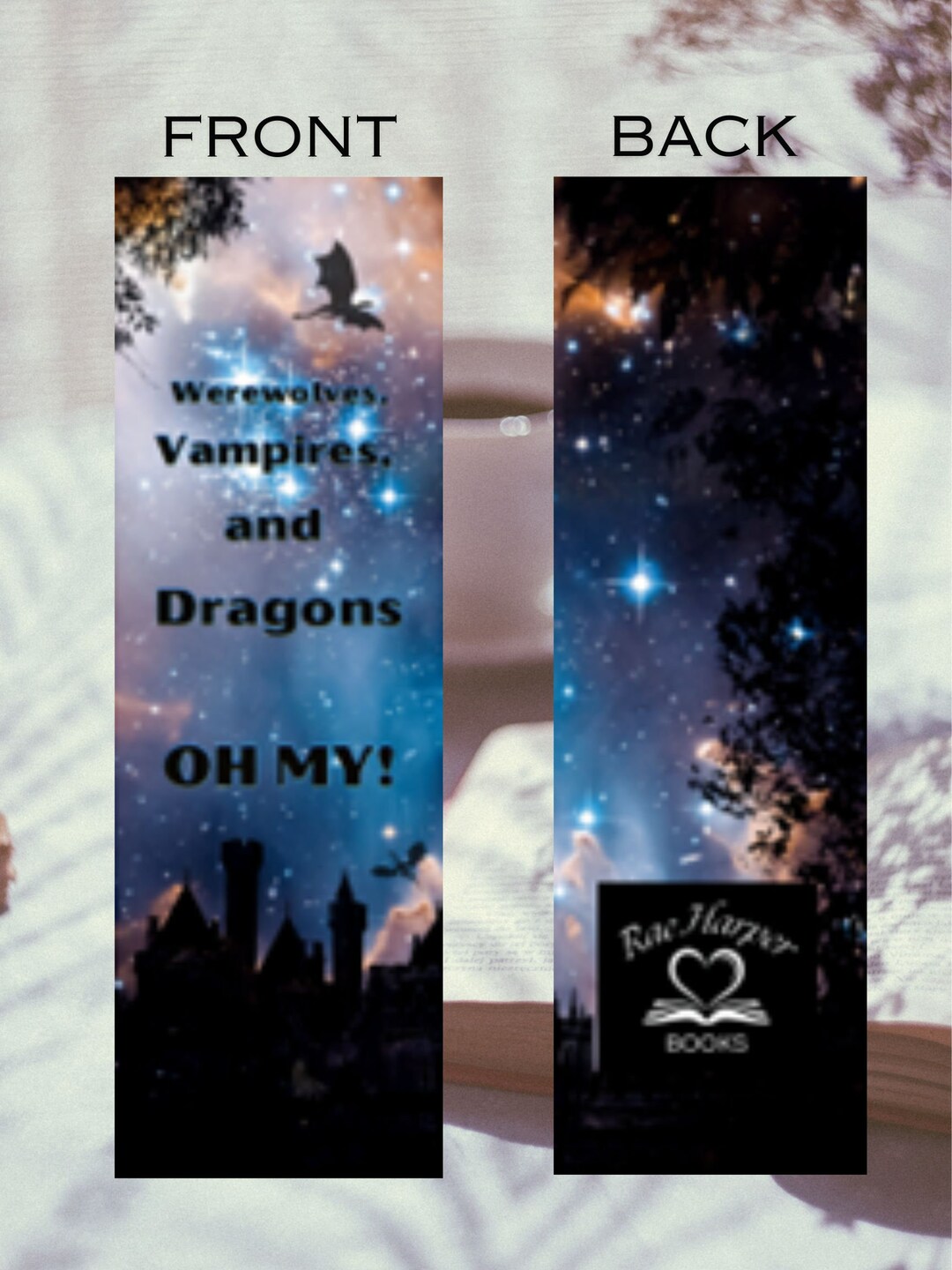 Werewolves, Vampires and Dragons OH MY Bookmark - Etsy