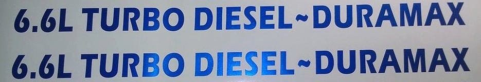6.6L TURBO DIESEL ~ Duramax - Vinyl Decal Sticker for Hood Cowl - Etsy
