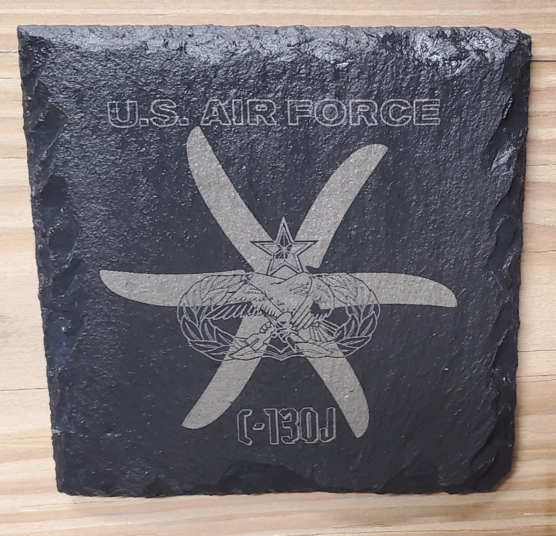 USAF C-130J Custom Slate Coaster - Etsy