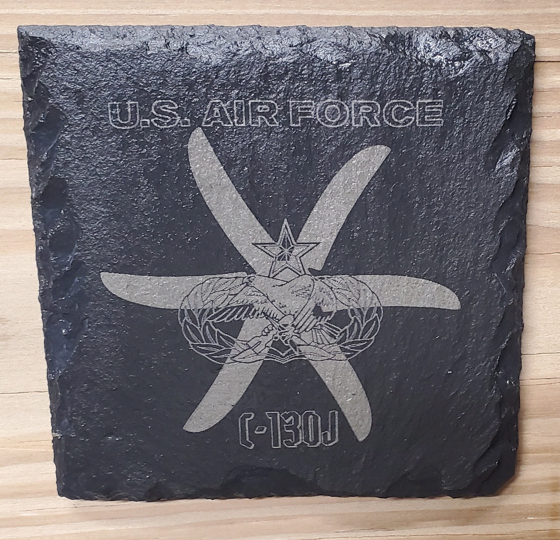 USAF C-130J Custom Slate Coaster - Etsy