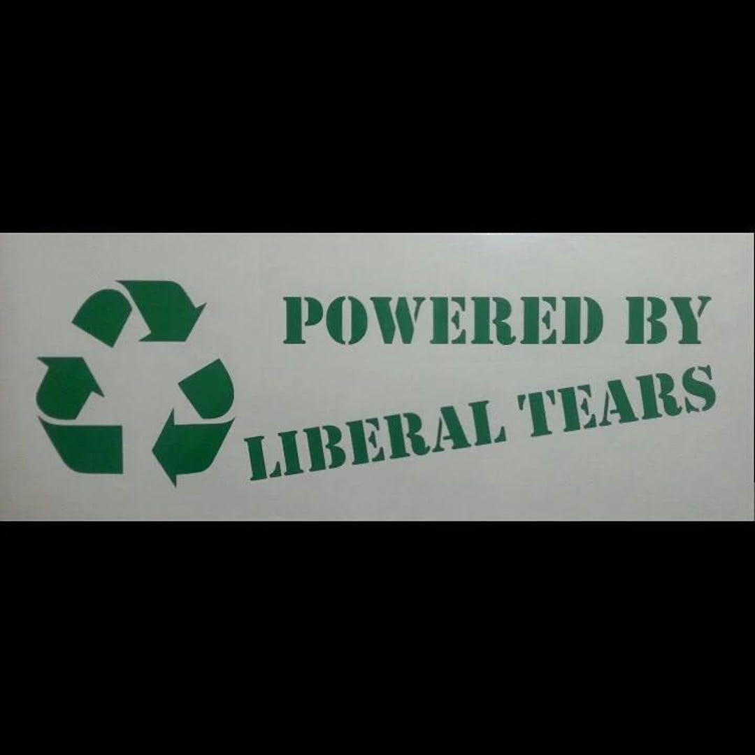 Powered by Liberal Tears - Vinyl Decal - Etsy