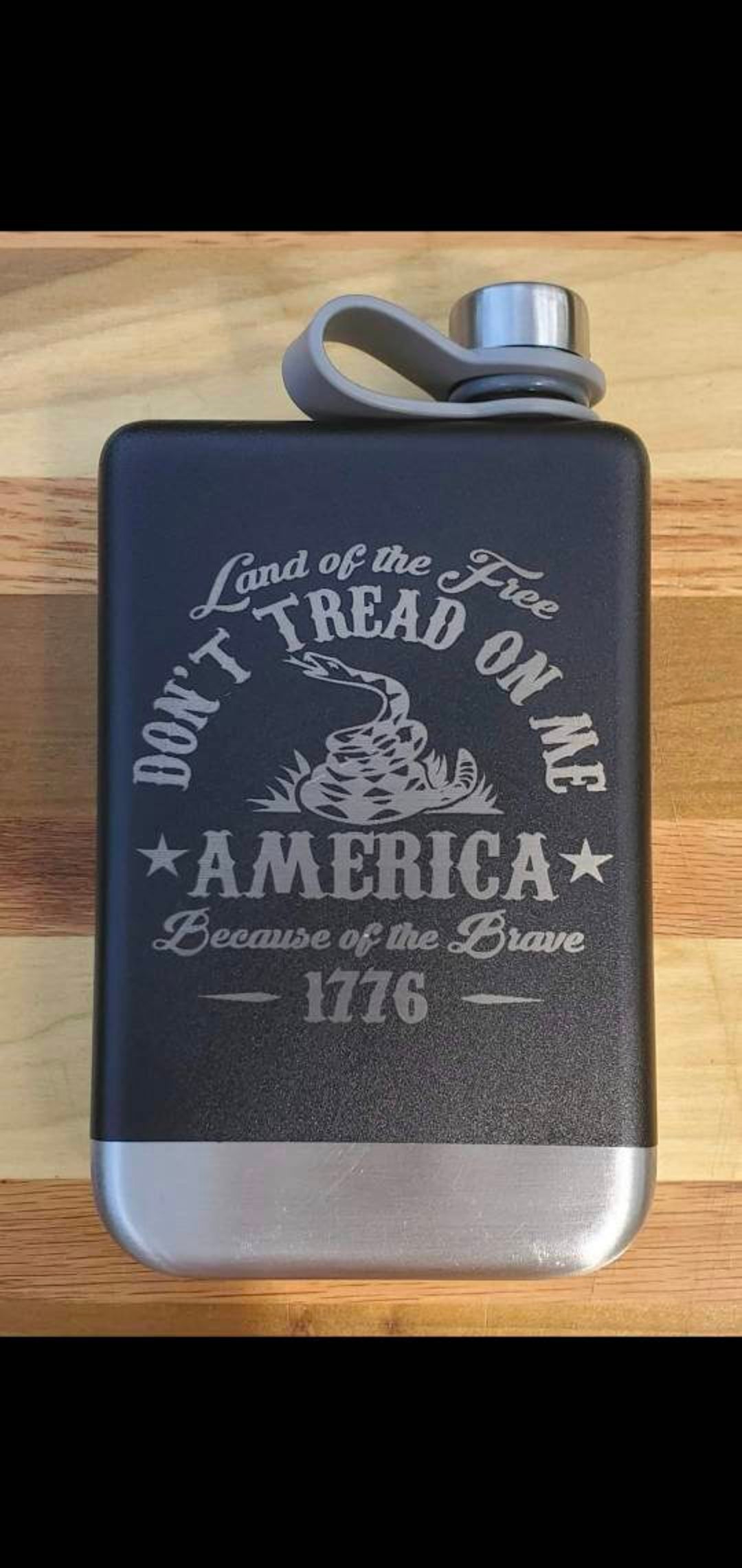 8oz Ozark Flask - Don't Tread on Me - Etsy