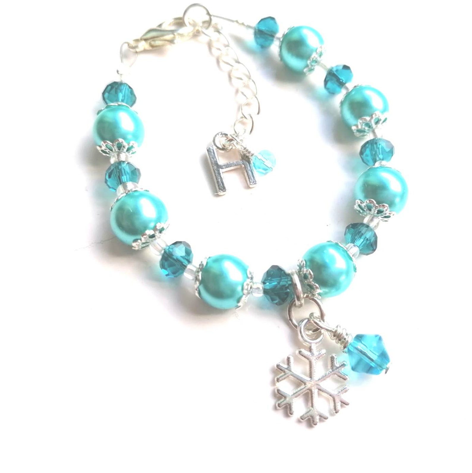 Frozen Inspired Personalised Child's Snowflake Bracelet - Etsy
