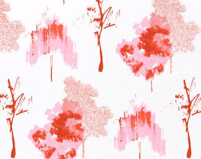 32" X 54" REMNANT Asian Inspired Tree Fabric in Shades of Pink and ...