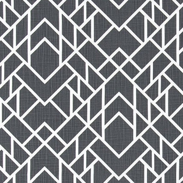Gray Geometric Fabric - Etsy