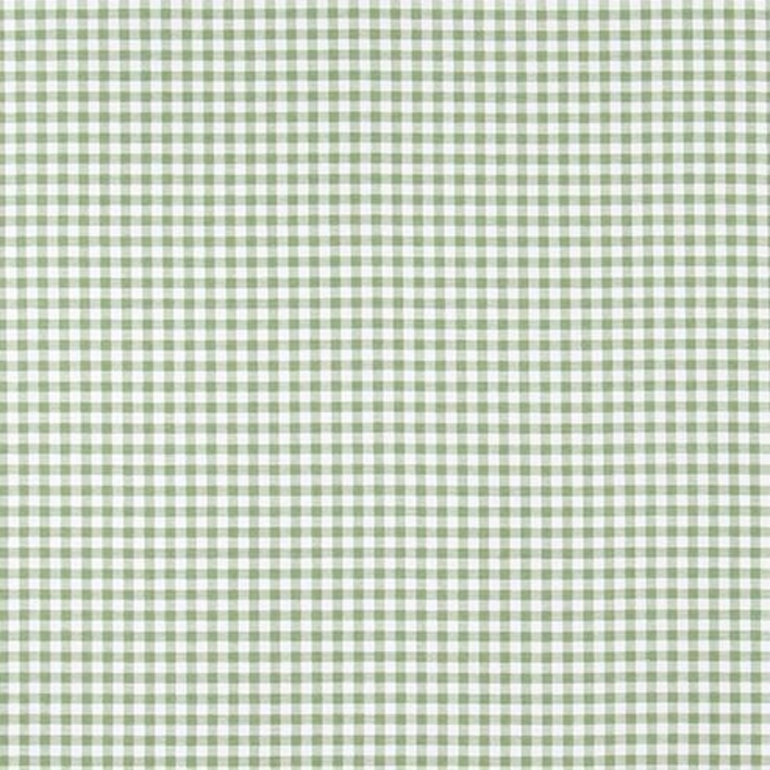 Sage Green Gingham Fabric: Small Check Cotton, Home Decor by the Yard ...