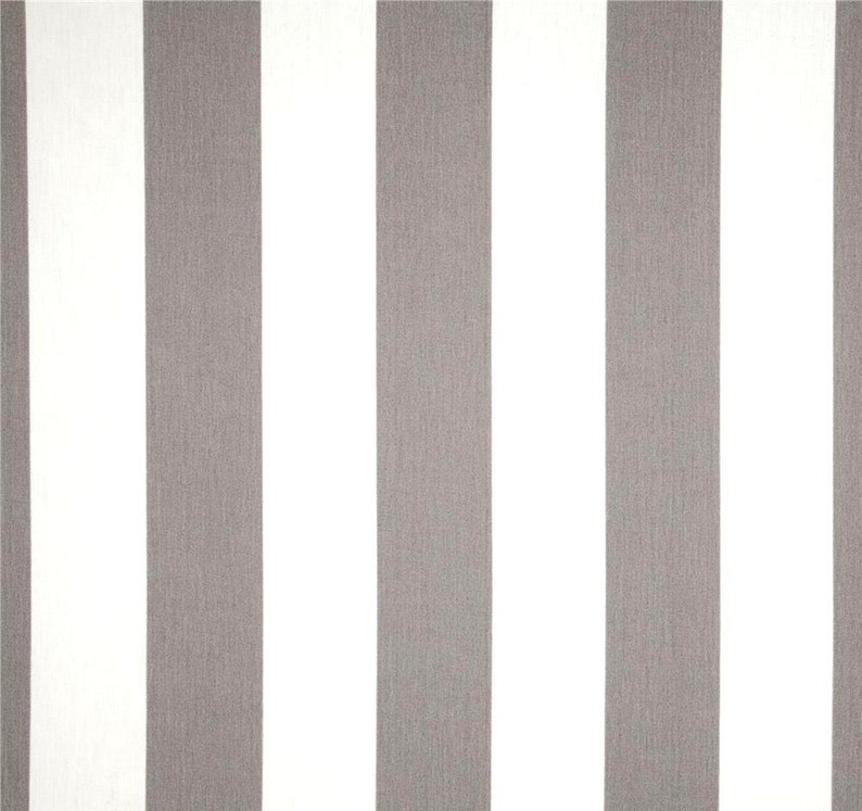 Gray and White Stripe Fabric by the Yard Designer Neutral | Etsy