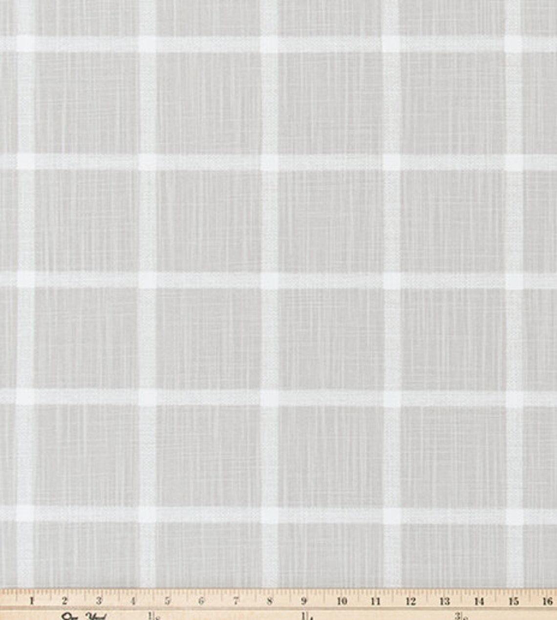 Gray and White Plaid Cotton Slub Fabric by the Yard French - Etsy