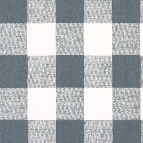 Black & White Buffalo Check Fabric by the Yard Designer Cotton | Etsy