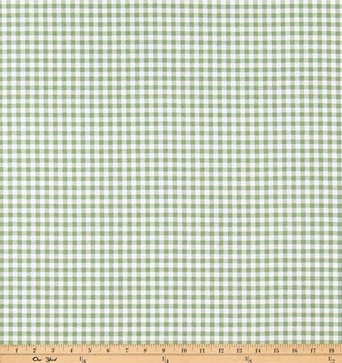 Sage Green & White Gingham Check Fabric by the Yard Cotton Home Decor ...