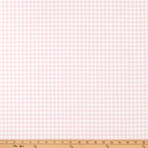 Light Pink and White Small Gingham Check Fabric by the Yard Cotton Home ...