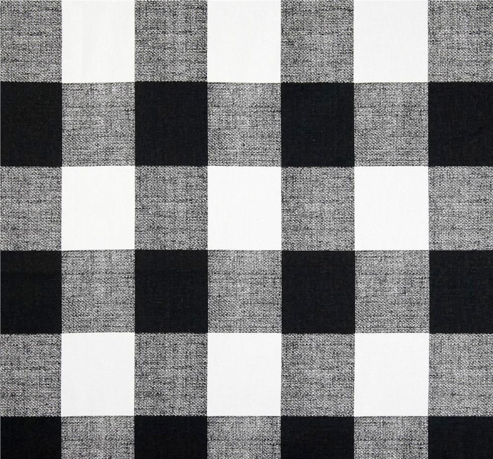 Black & White Buffalo Check Fabric by the Yard Designer Cotton - Etsy