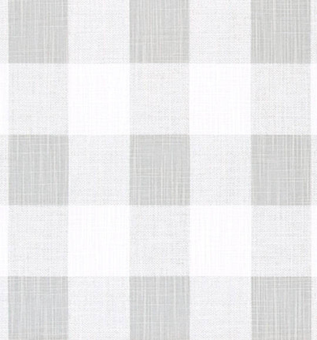 Abalone Gray Buffalo Plaid Fabric by the Yard Designer Slub Cotton ...