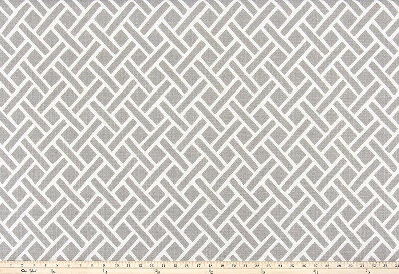 Outdoor or Indoor Light Gray and White Fabric by the Yard - Etsy