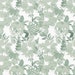 Modern Floral Print in Muted Shades of Green Designer Home Decor Fabric ...
