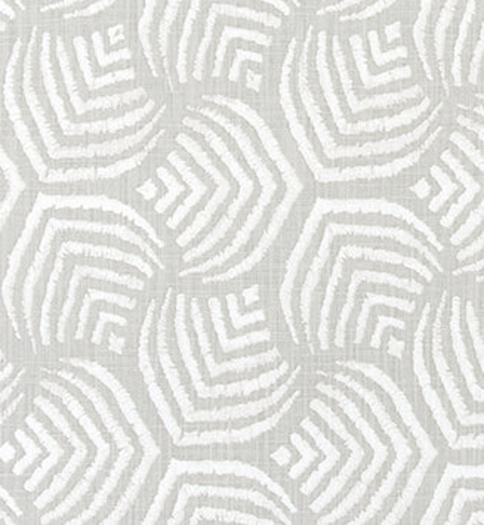 Soft Gray & White Abstract Shell Print Fabric by the Yard - Etsy