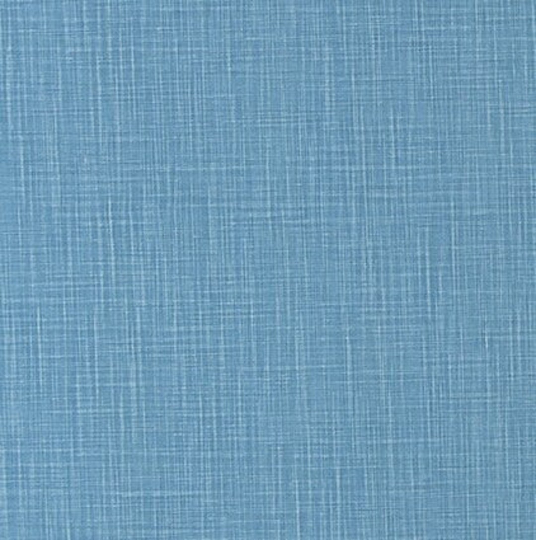 Modern Slub Textured Bright Blue Print Cotton Home Decor Fabric by the ...