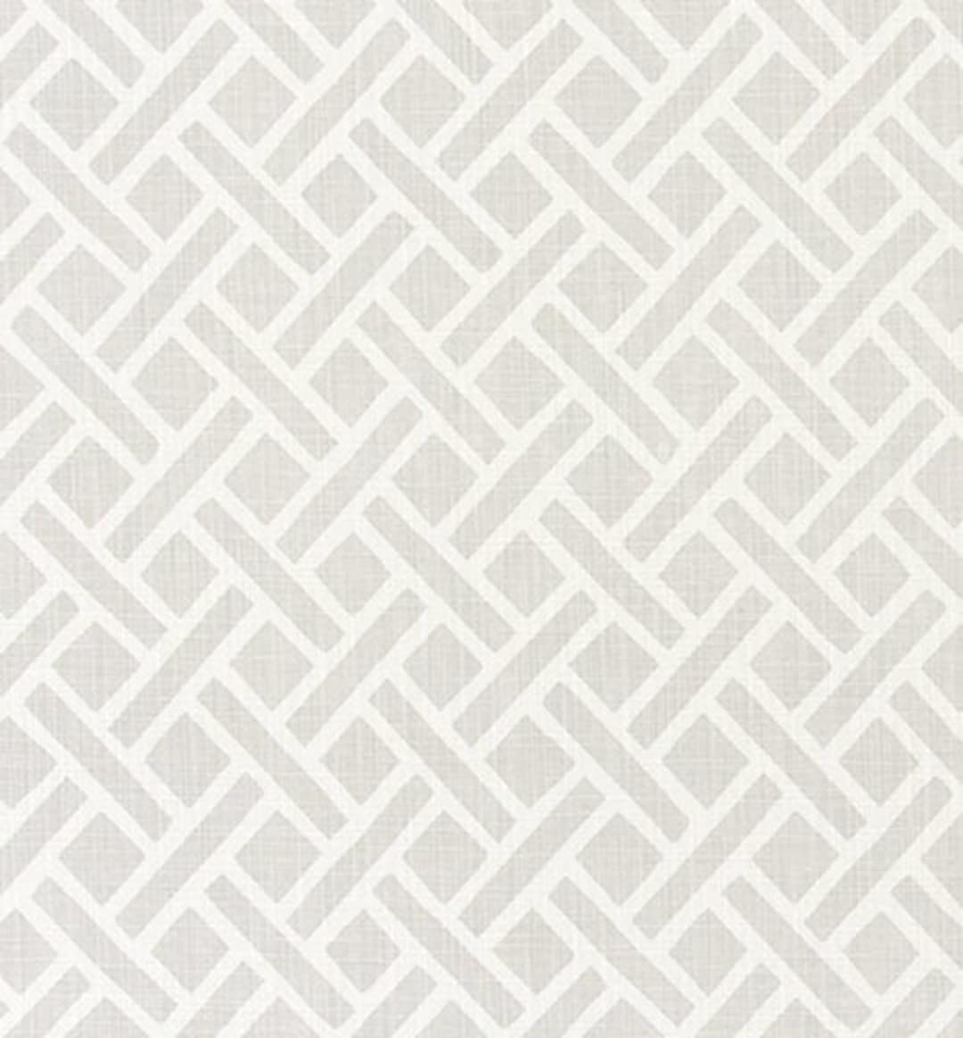 Geometric Cotton Slub Fabric: Gray & White Drapery Upholstery by the ...