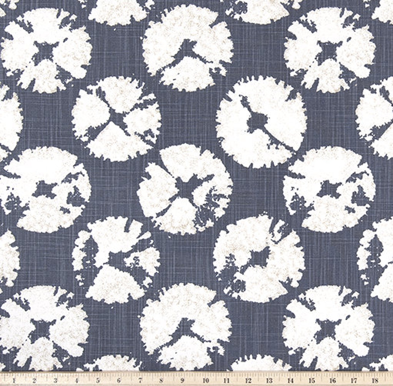 Blue and White Sand Dollar Print Fabric by the Yard Designer - Etsy