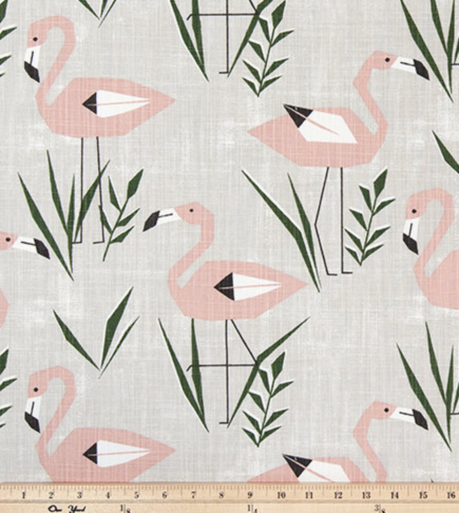 Pink Flamingo Designer Fabric by the Yard Home Decor Beach | Etsy