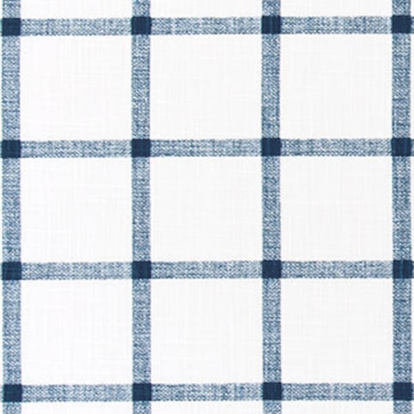 Navy Windowpane Upholstery Fabric - Etsy