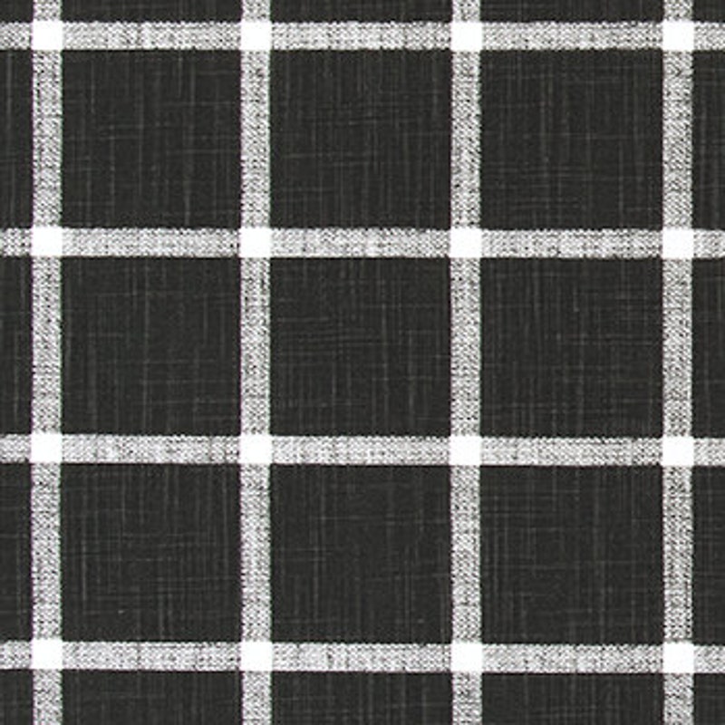 Black Windowpane Curtains - Etsy