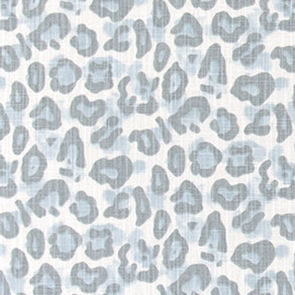 Blue Leopard Fabric Etsy