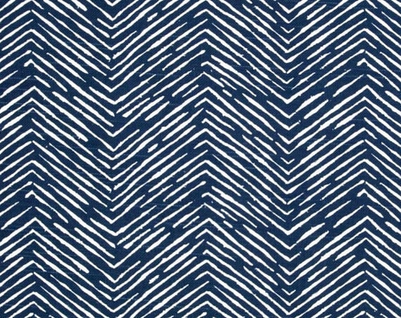 Navy Blue Pattern Fabric