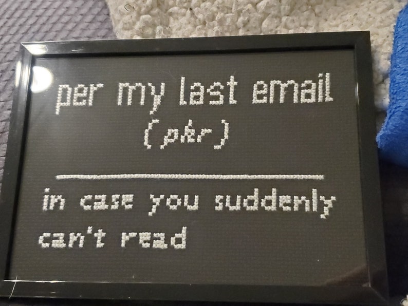 Per My Last Email Cross Stitch Pattern - Etsy