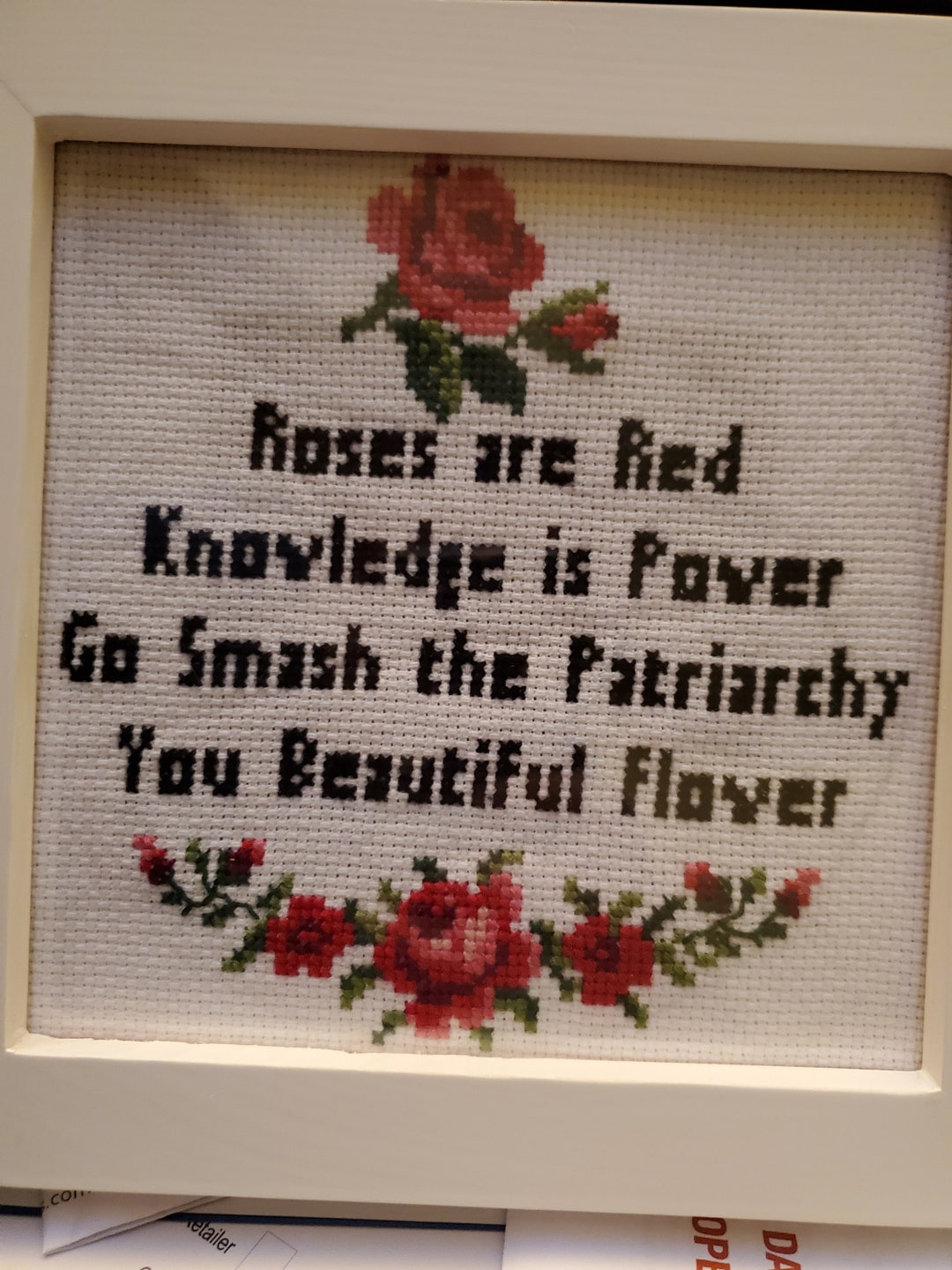Roses Are Red Cross Stitch Pattern - Etsy