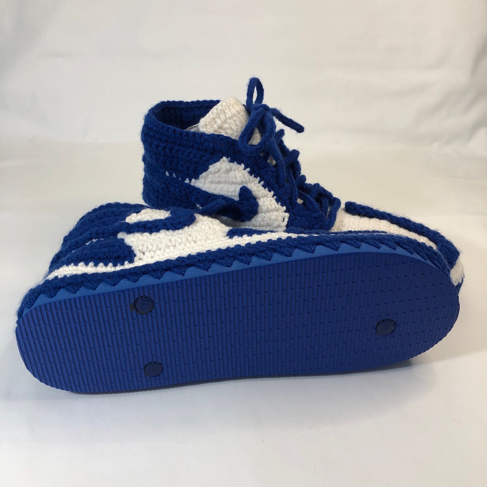 Adult Crochet Nike Air Force 1 on a Flip Flop Sole - Etsy