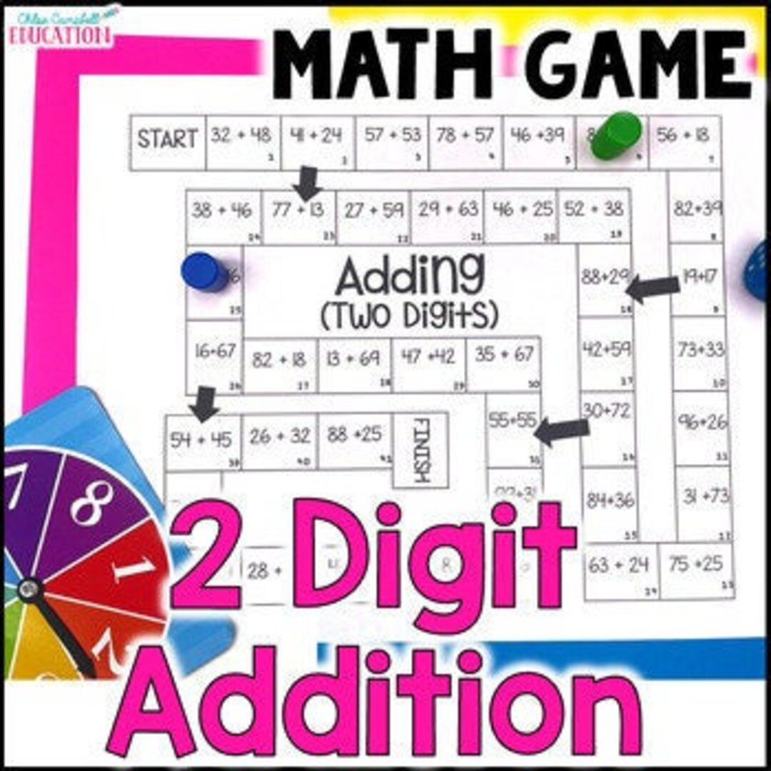 2 Digit Addition With Regrouping Game - Adding 2 Digit Numbers Math ...