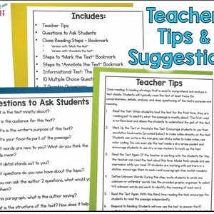 High Interest Close Reading Passages Set 2 Informational Text - Reading ...