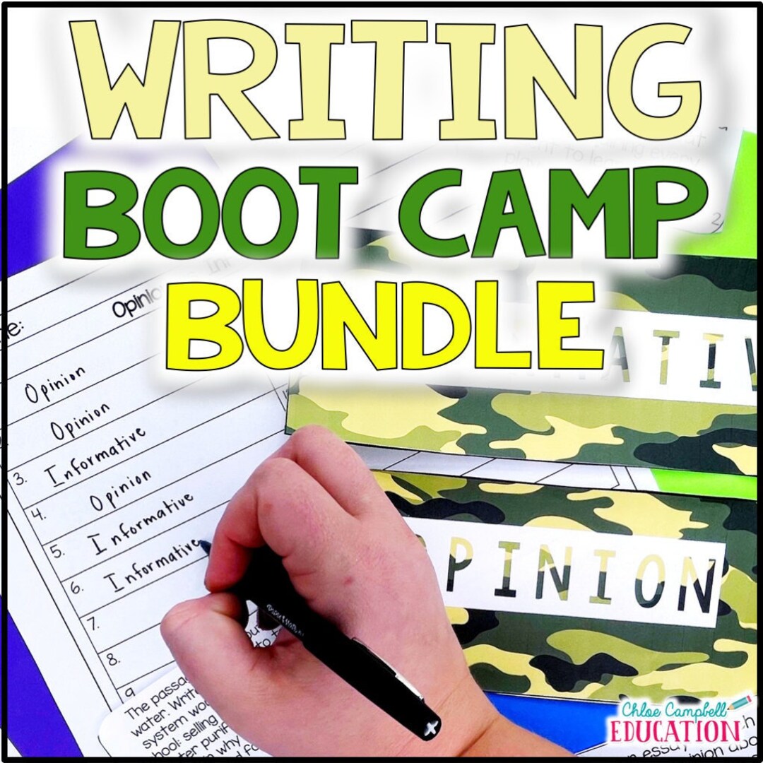 Writing Boot Camp Test Prep Activities BUNDLE Informational and Opinion ...
