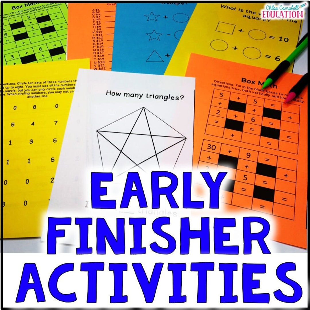 Early Finisher Activities - I'm Done Now What Activity Book ...