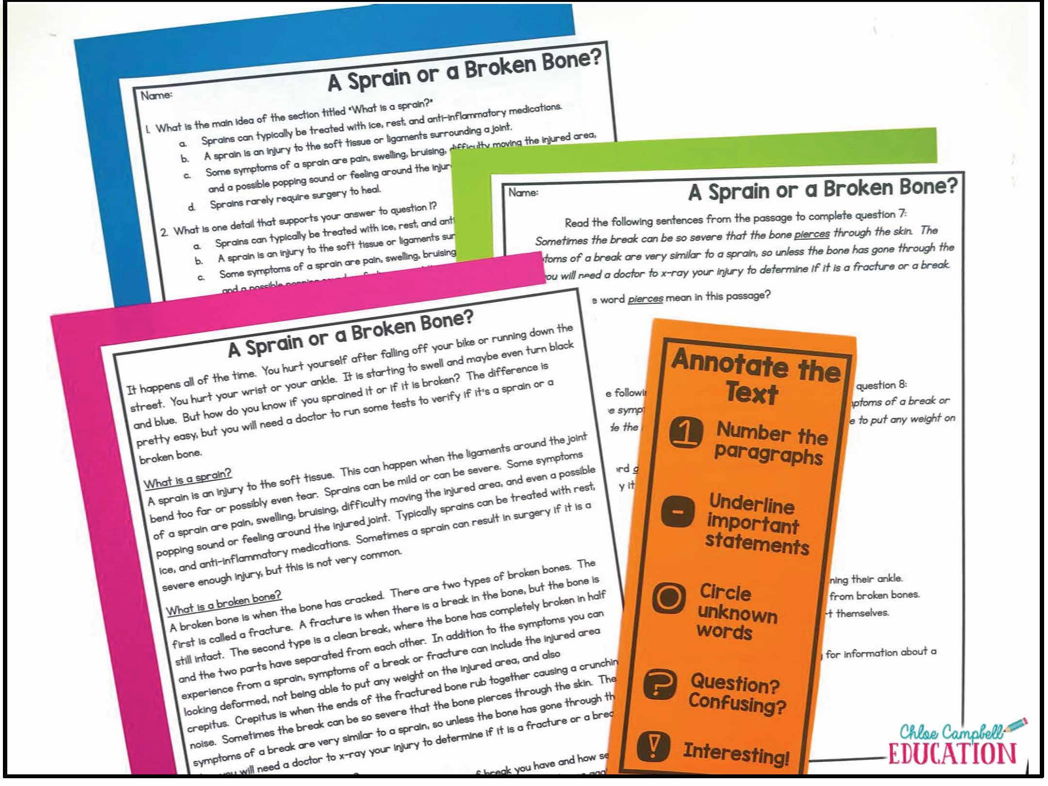 High Interest Close Reading Passages Set 2 Informational Text Reading ...