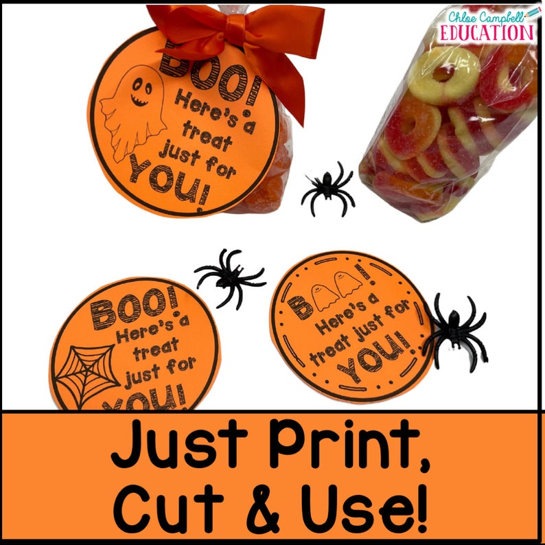 Halloween Gift Tags | Boo Basket Gift Label | Halloween Treat Tags - Etsy