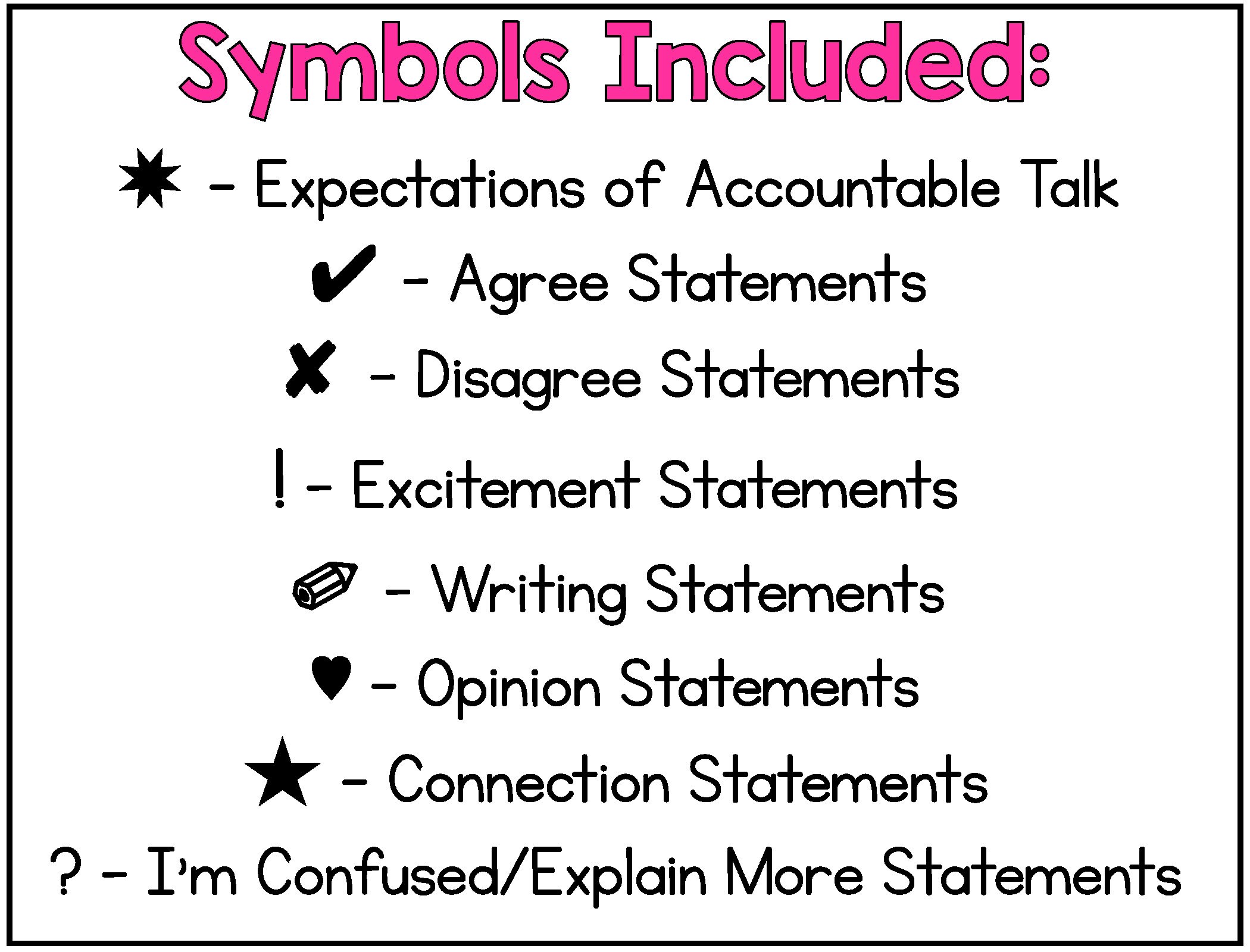Accountable Talk Sentence Starters Back to School Bulletin Board ...