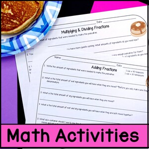 Pancake Day Activities - Cooking Math Project - Physical and Chemical ...