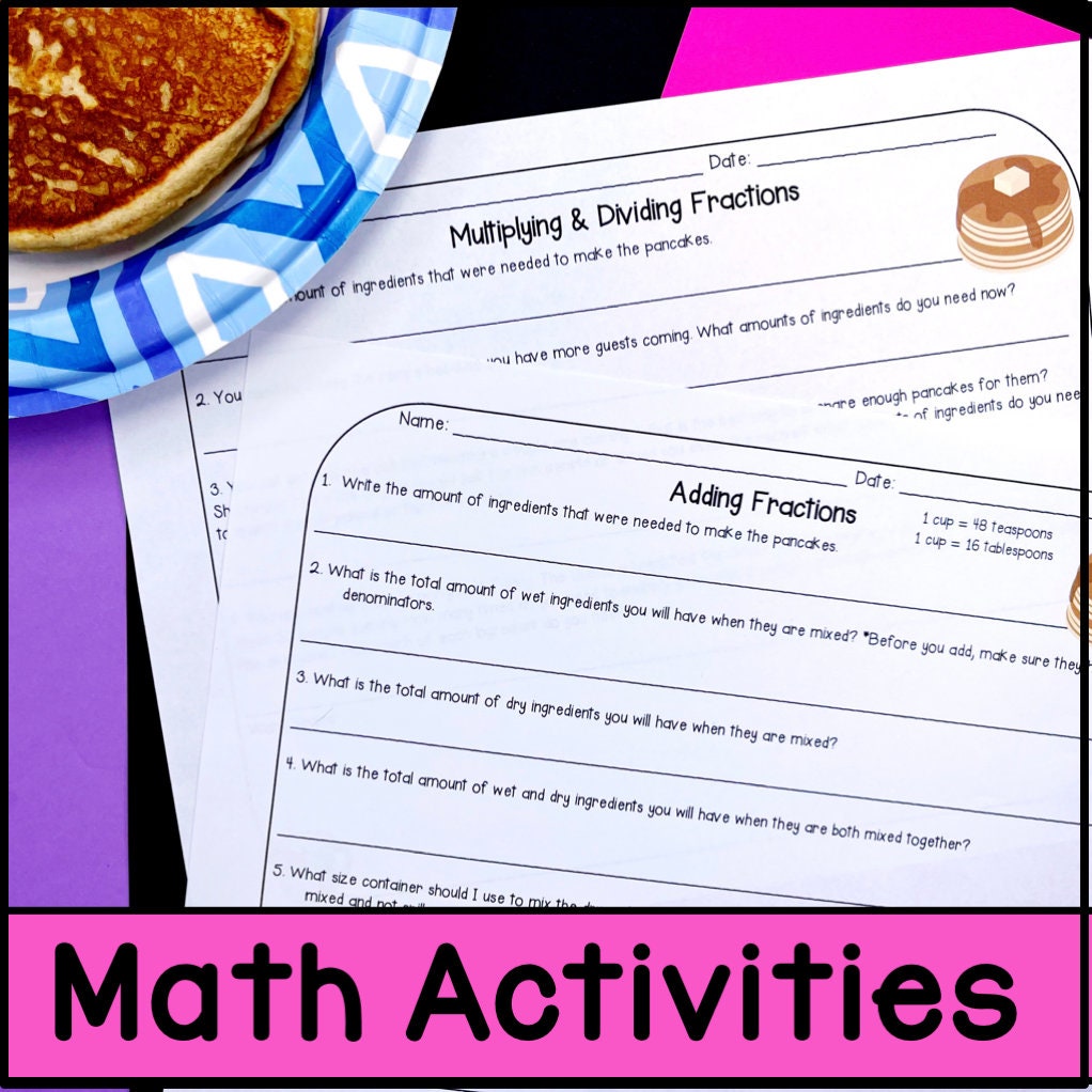 Pancake Day Activities Cooking Math Project Physical and Chemical ...