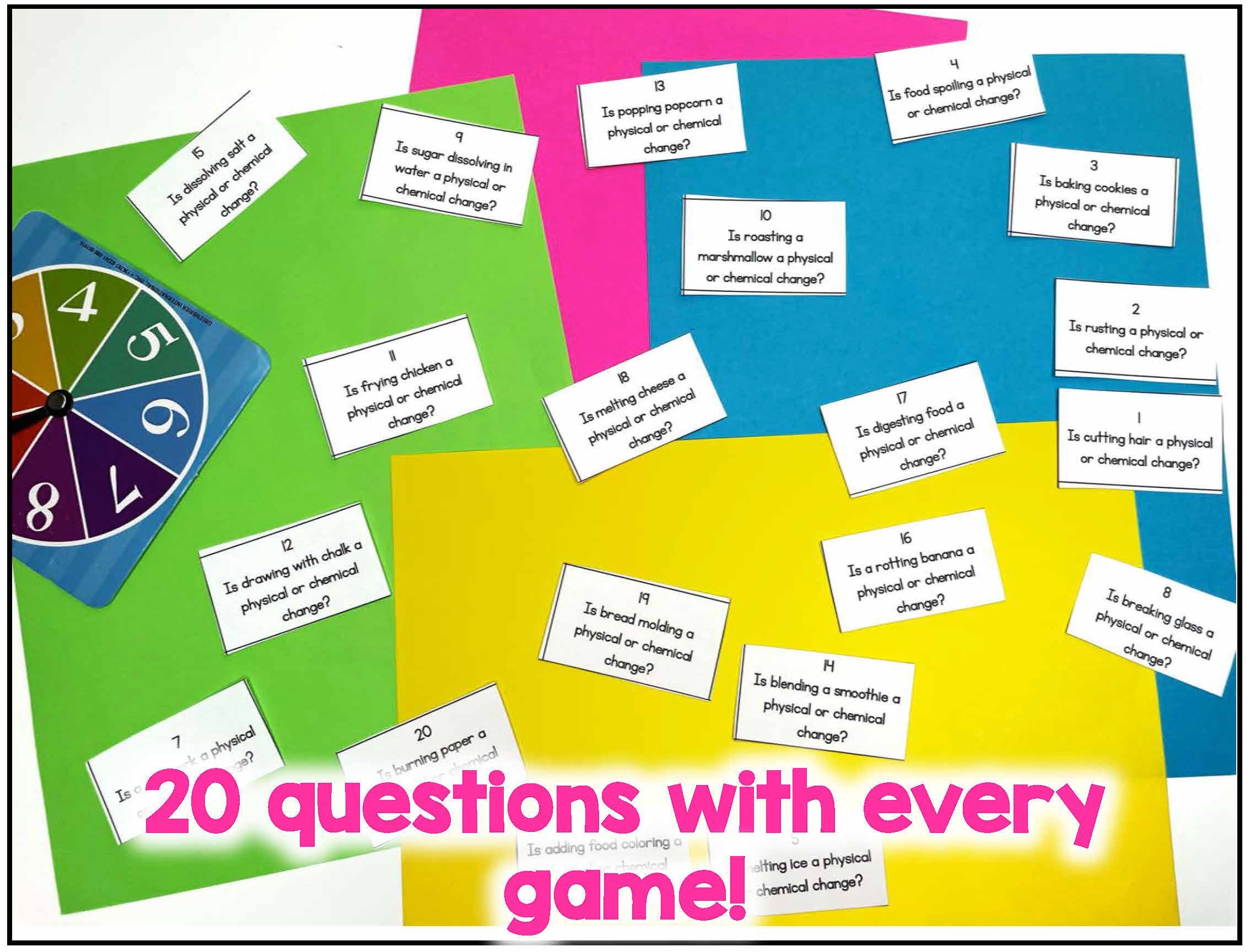 Physical and Chemical Changes Science Game 5th Grade Science Science ...