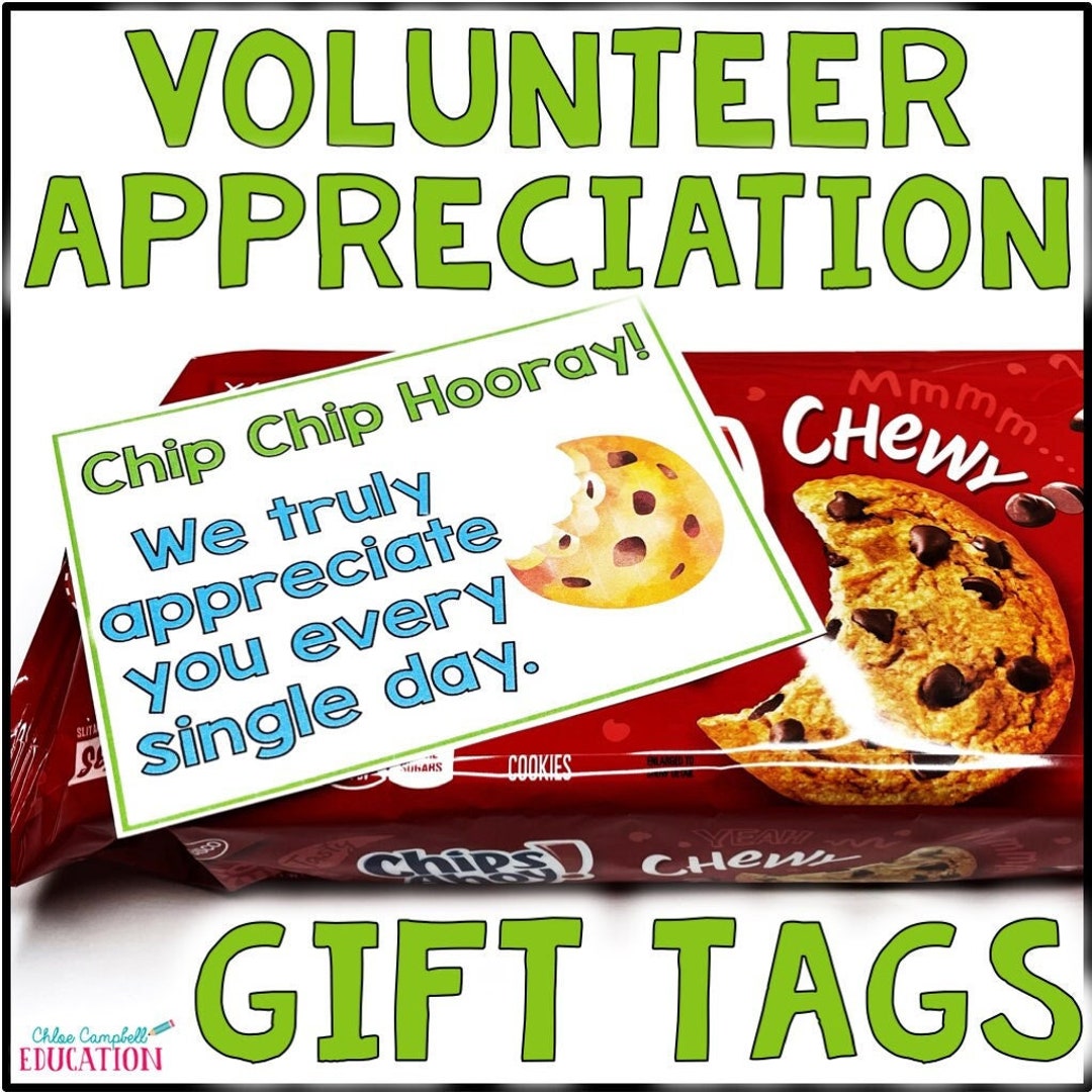 Volunteer Appreciation Gift Tags | Thank You Notes - Etsy