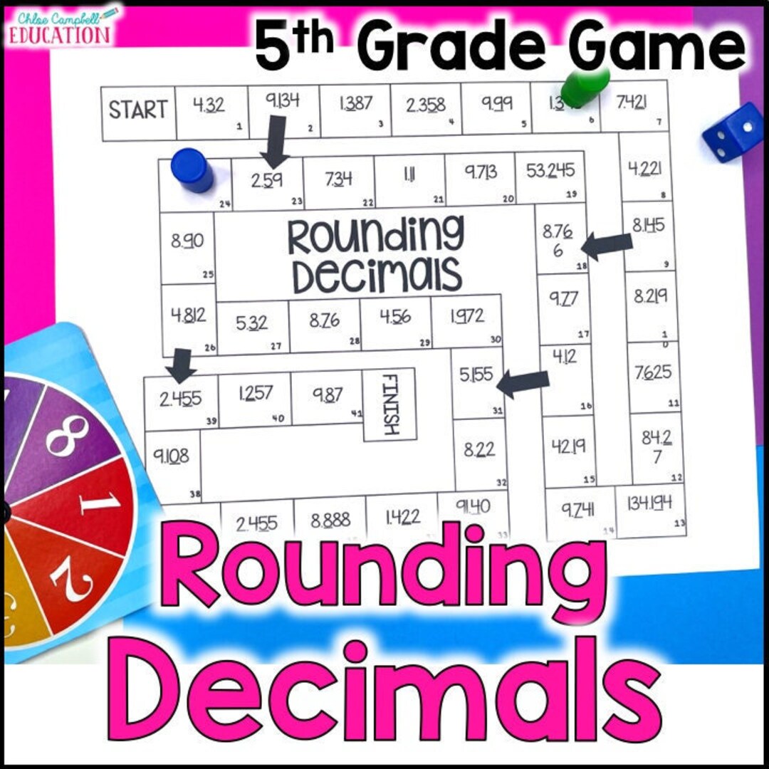 Rounding Decimals Game - 5th Grade Math Review - Nearest Tenth and ...