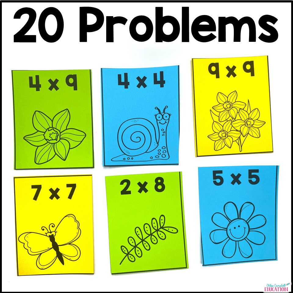 Multiplication Facts Practice - Solve the Room - Spring Math - Etsy