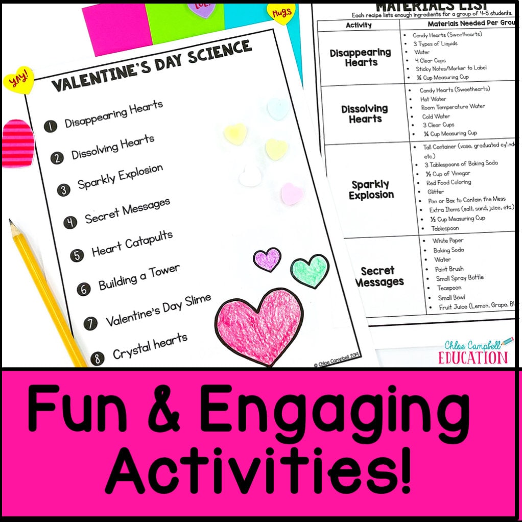 Valentine's Day Science Activities and Experiments - February STEM ...