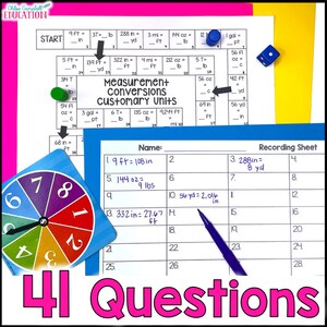 Measurement Conversions Customary Units Board Game Customary - Etsy