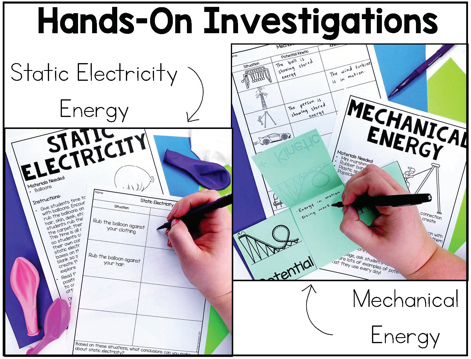 Forms of Energy Types of Energy Activities Heat Energy Light Energy ...
