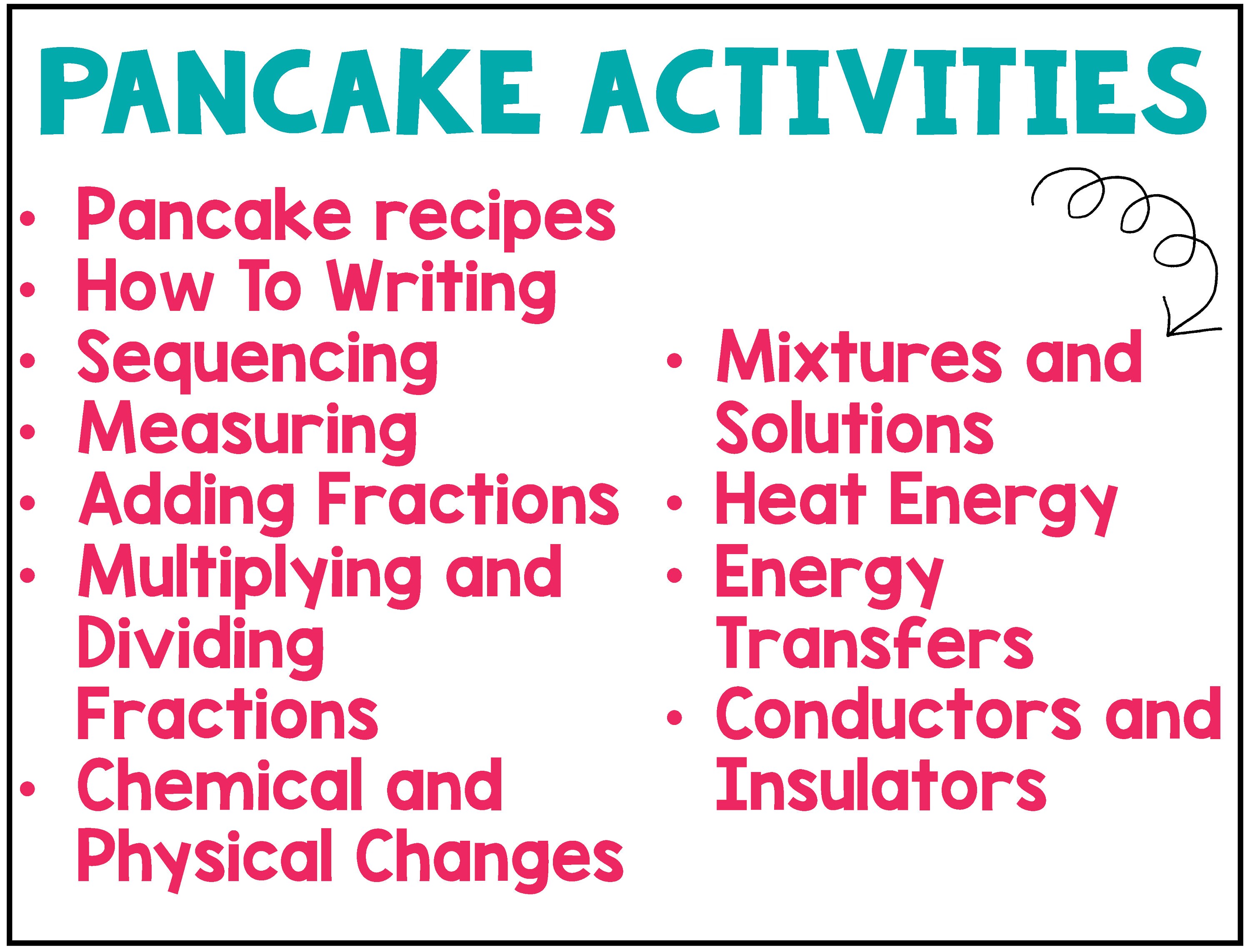 Pancake Day Activities - Cooking Math Project - Physical and Chemical ...